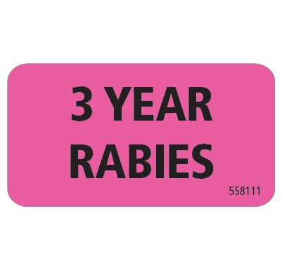 3 YEAR RABIES Animal Care Label | VetriMark